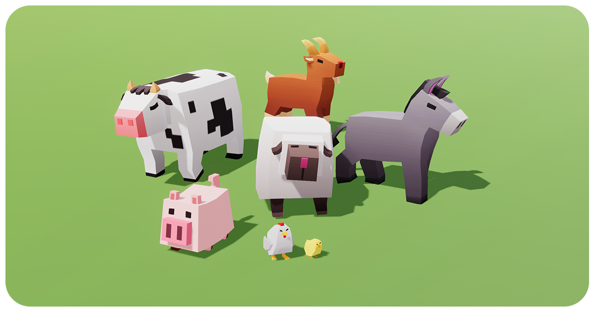 Farm Animals Mega Toon Series | 3D Animals | Unity Asset Store