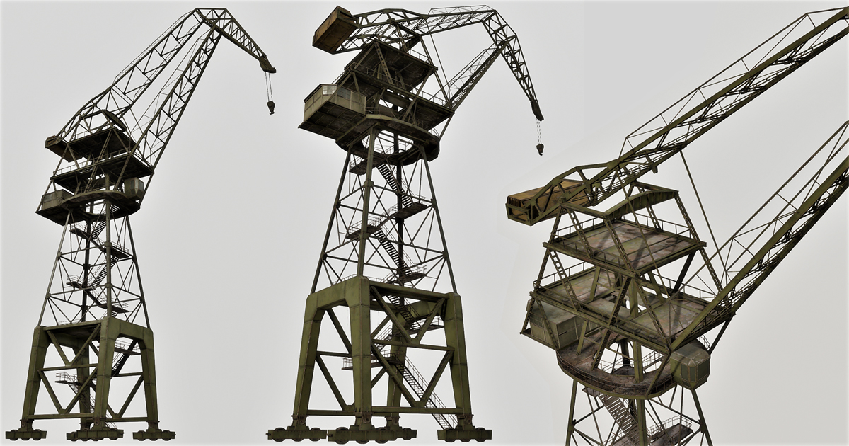 Large Old Crane PBR | 3D Exterior | Unity Asset Store