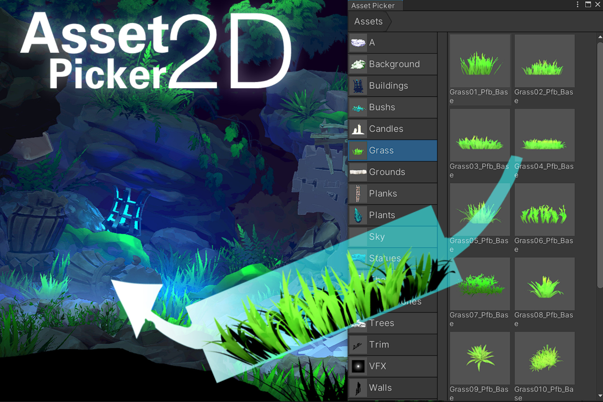 Asset Picker 2D | Level Design | Unity Asset Store