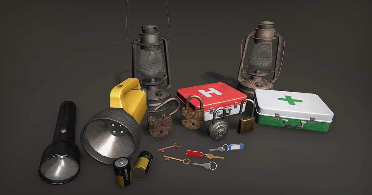 Starter Horror Items | 3D Tools | Unity Asset Store