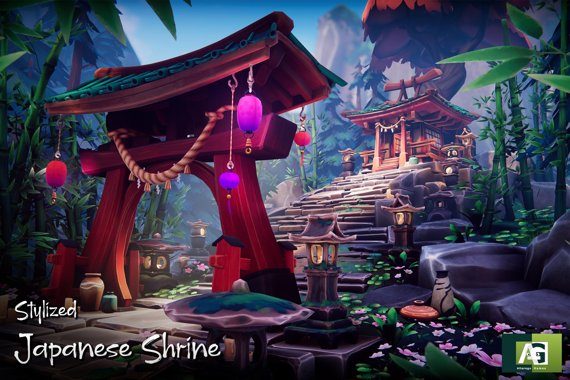 Stylized Japanese Shrine by Alterego Games