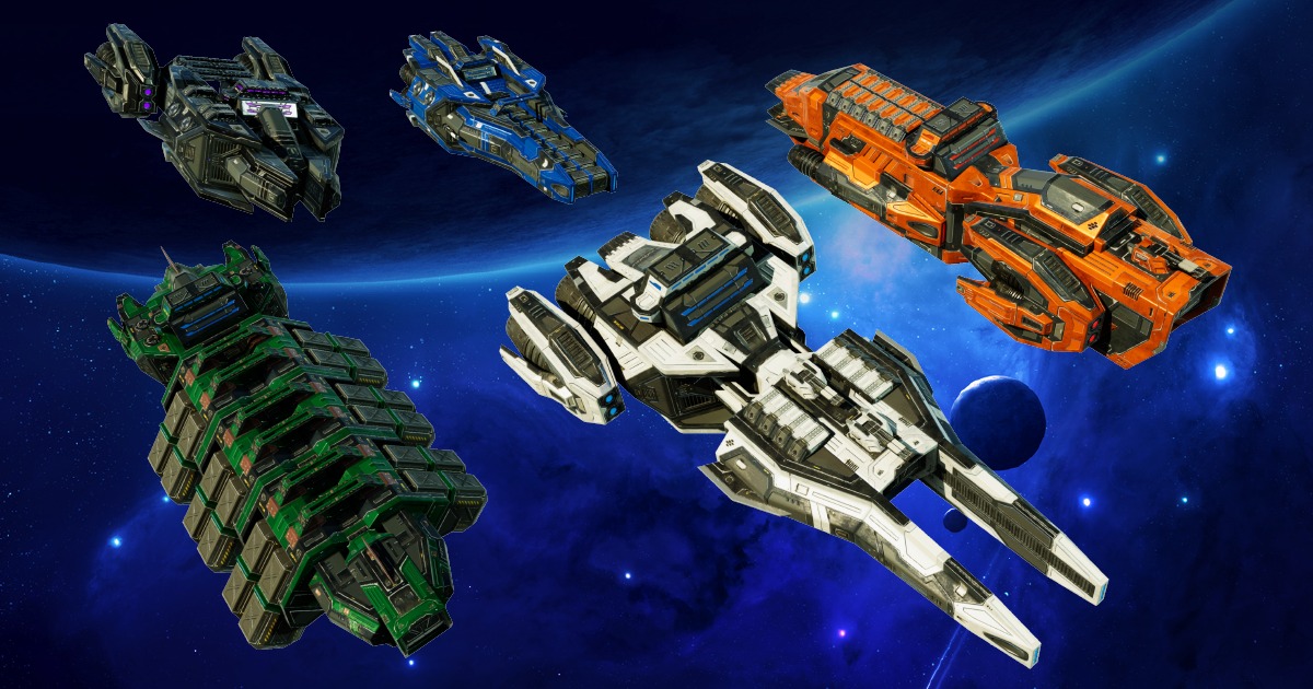 Sci-Fi Modular Capital Spaceship Galactic Leopard | 3D Space | Unity ...