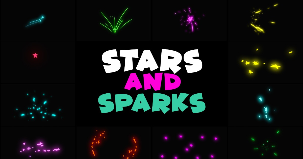 Stars and Sparks Pack (12.03) | 2D Textures & Materials | Unity Asset Store