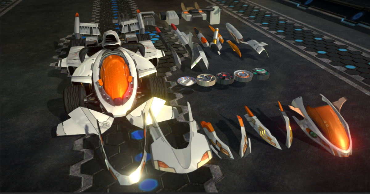 SCI-FI Vehicle Series - Cyber Car 01 | 3D Space | Unity Asset Store