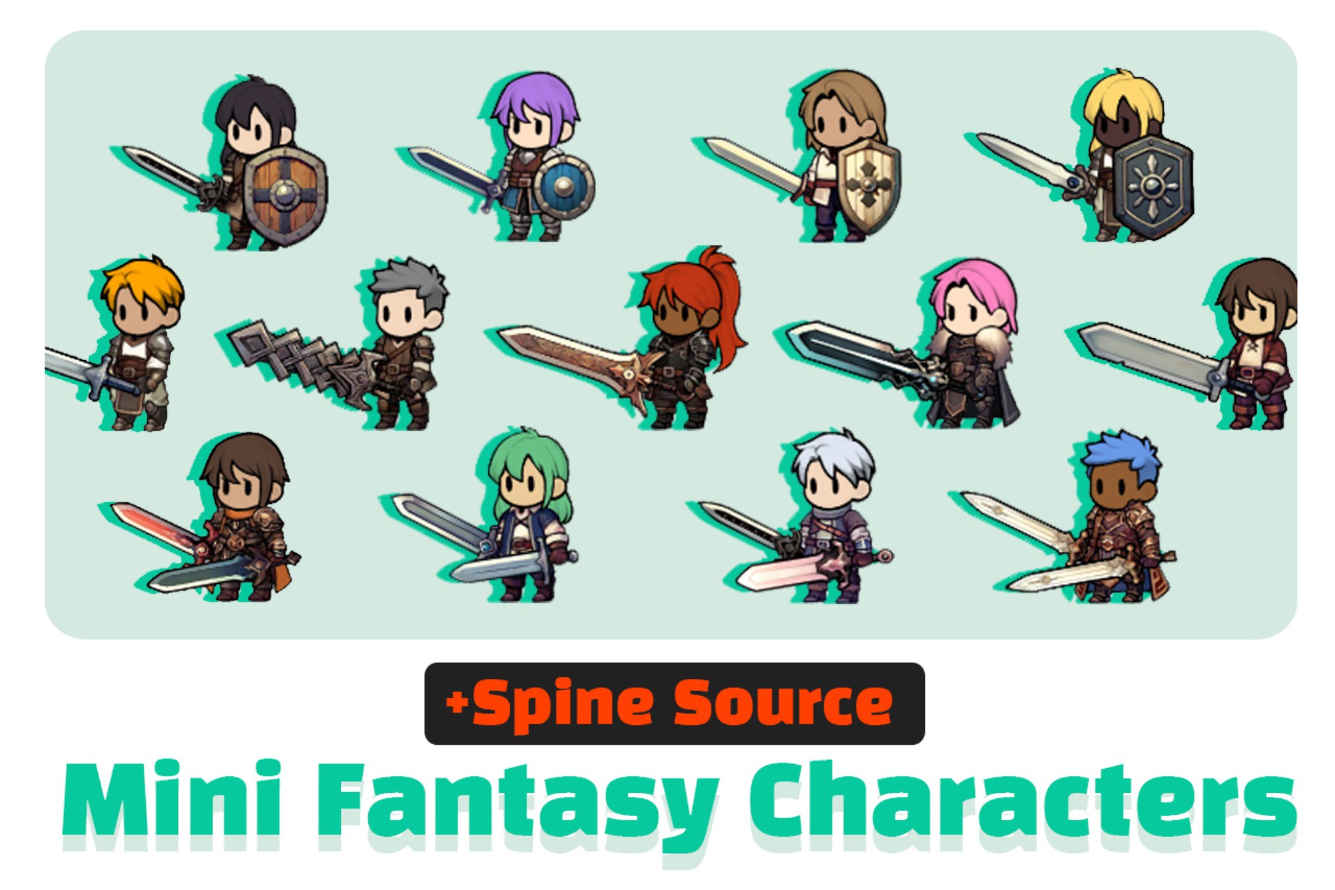 Mini Fantasy Characters (+spine) | 2D Characters | Unity Asset Store
