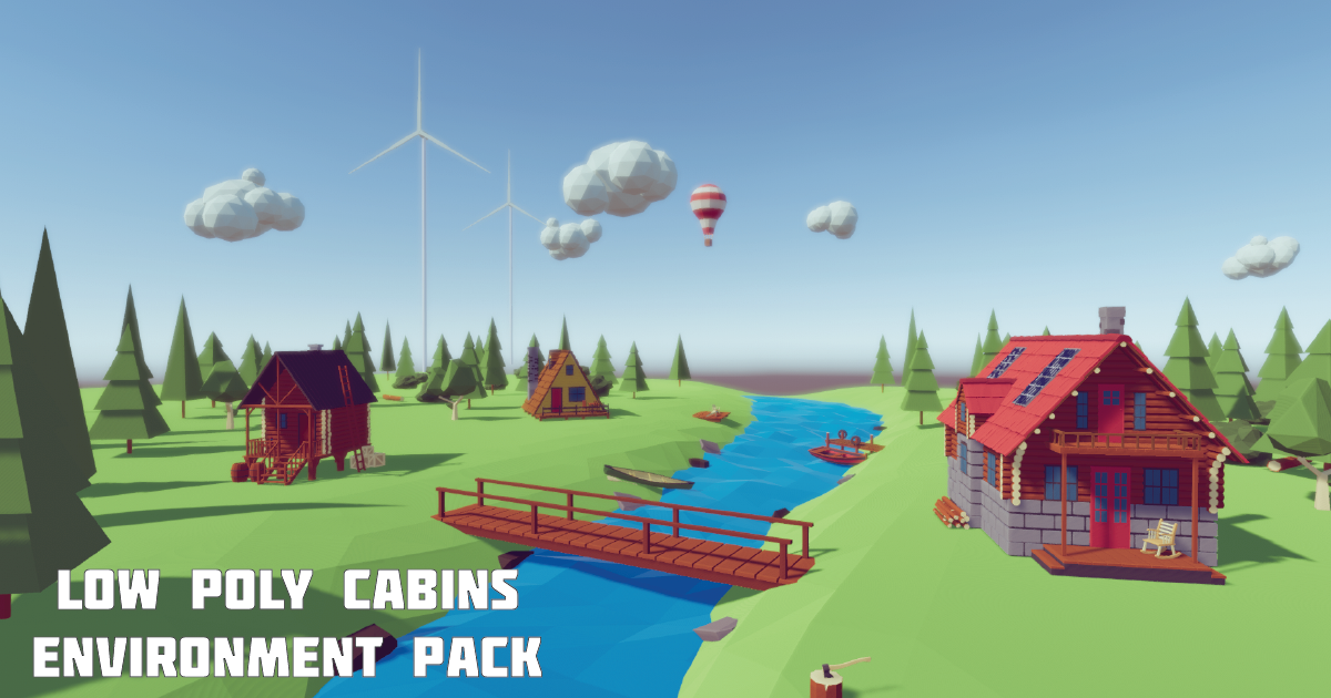 Low Poly Cabins Environment Pack | 3D Environments | Unity Asset Store