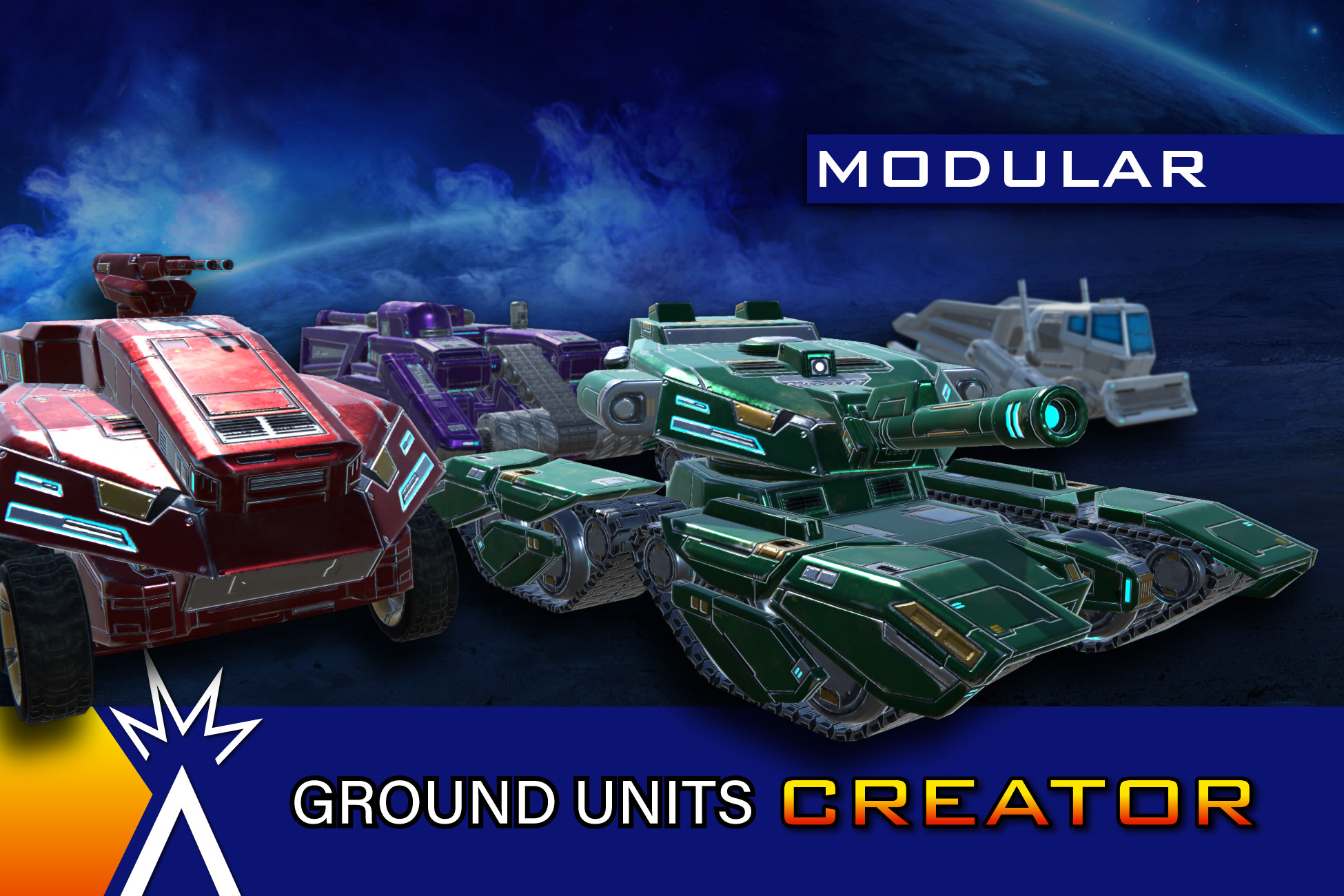 Sci-Fi Ground Units and Tanks Creator | 3D Land | Unity Asset Store