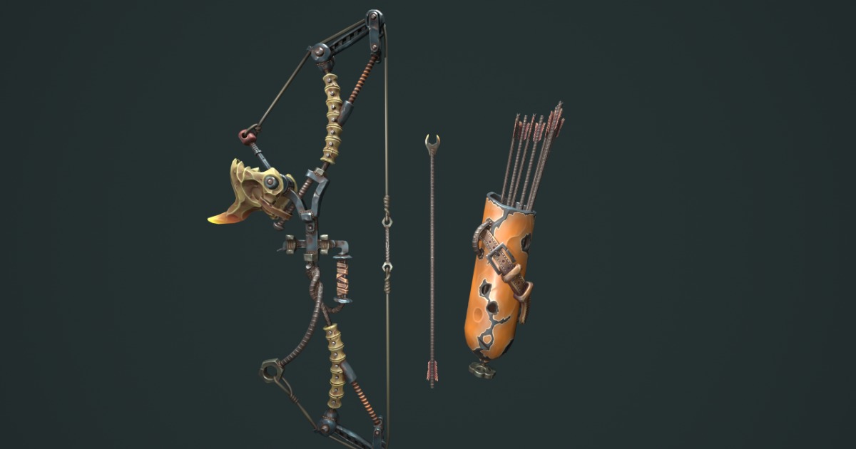 Desert Bow quiver arrow | 3D Weapons | Unity Asset Store
