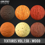 Stylized Seamless Wood Vol.158 - Hand Painted Textures