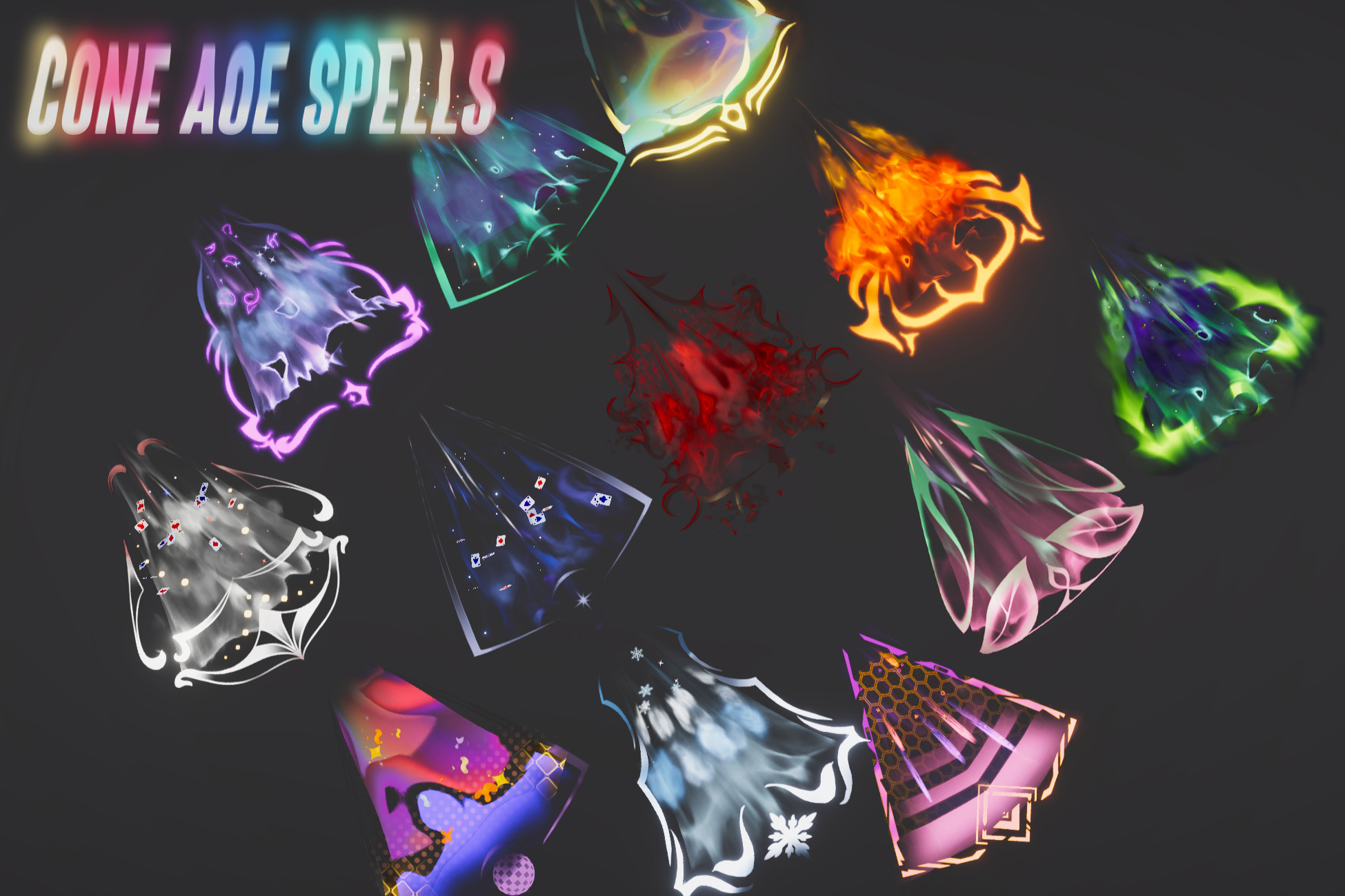Cone Spells - 25 Fantasy Magic Attacks | Spells | Unity Asset Store