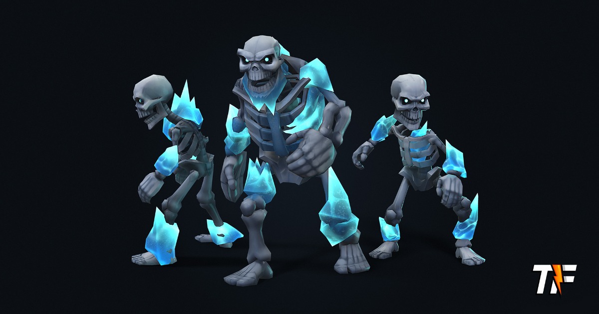 Stylized Ice Skeleton Magic Pack | 3D Creatures | Unity Asset Store