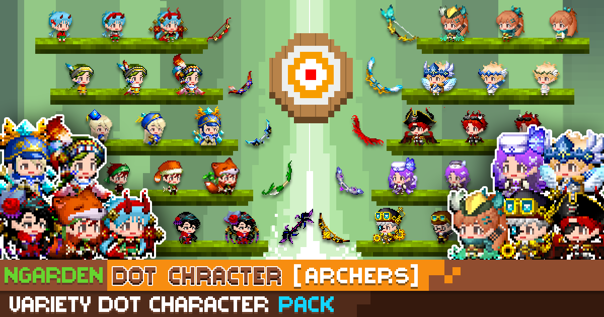 2D Pixel Character Archer | 2D Characters | Unity Asset Store