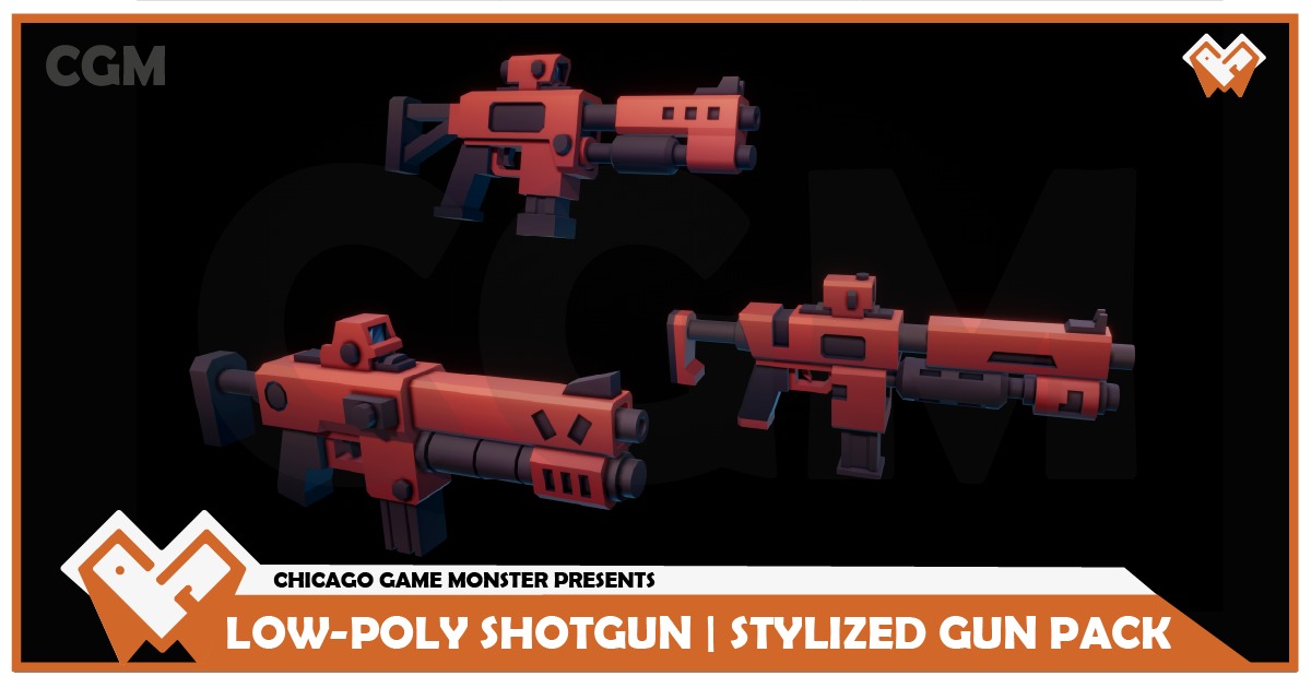 Low-Poly Shotgun | Stylized Gun Pack | 3D Guns | Unity Asset Store