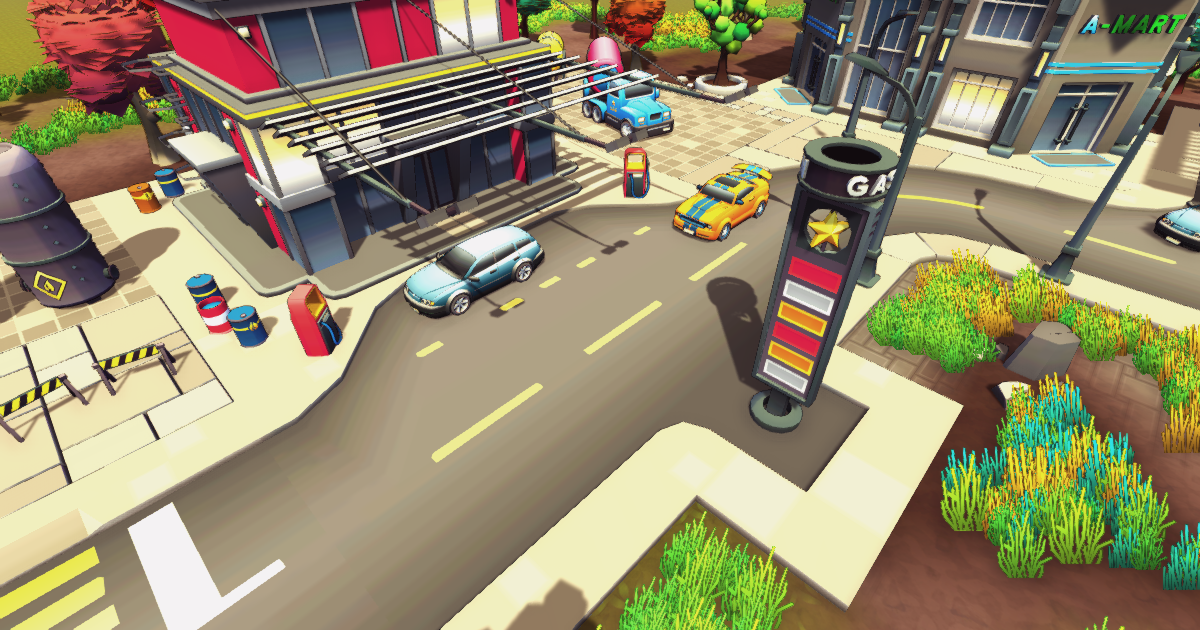 Toon Gas Station | 3D Urban | Unity Asset Store