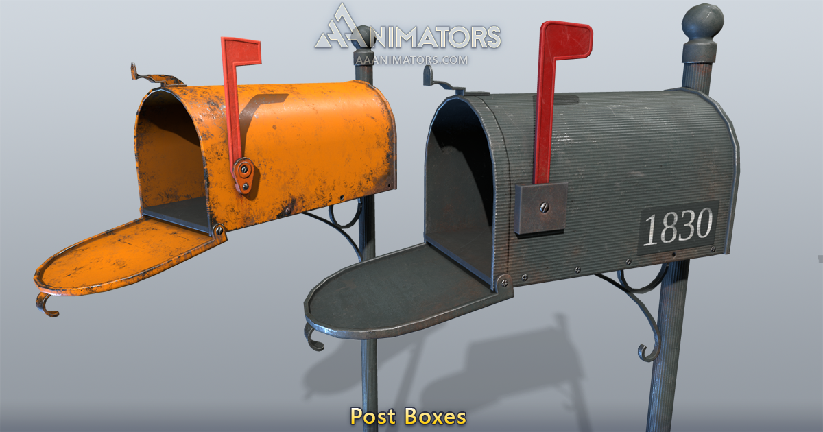 Low Poly Mail Boxes Pack | 3D Urban | Unity Asset Store