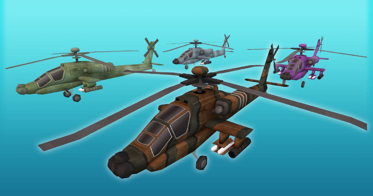 Lowpoly Attack Helicopter | 3D Air | Unity Asset Store