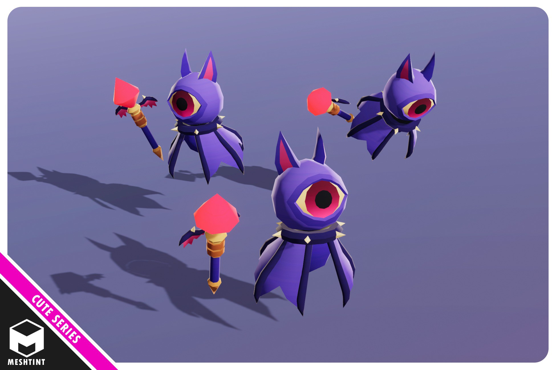 Cyclops Bat Wizard Cute Series | 3D Creatures | Unity Asset Store