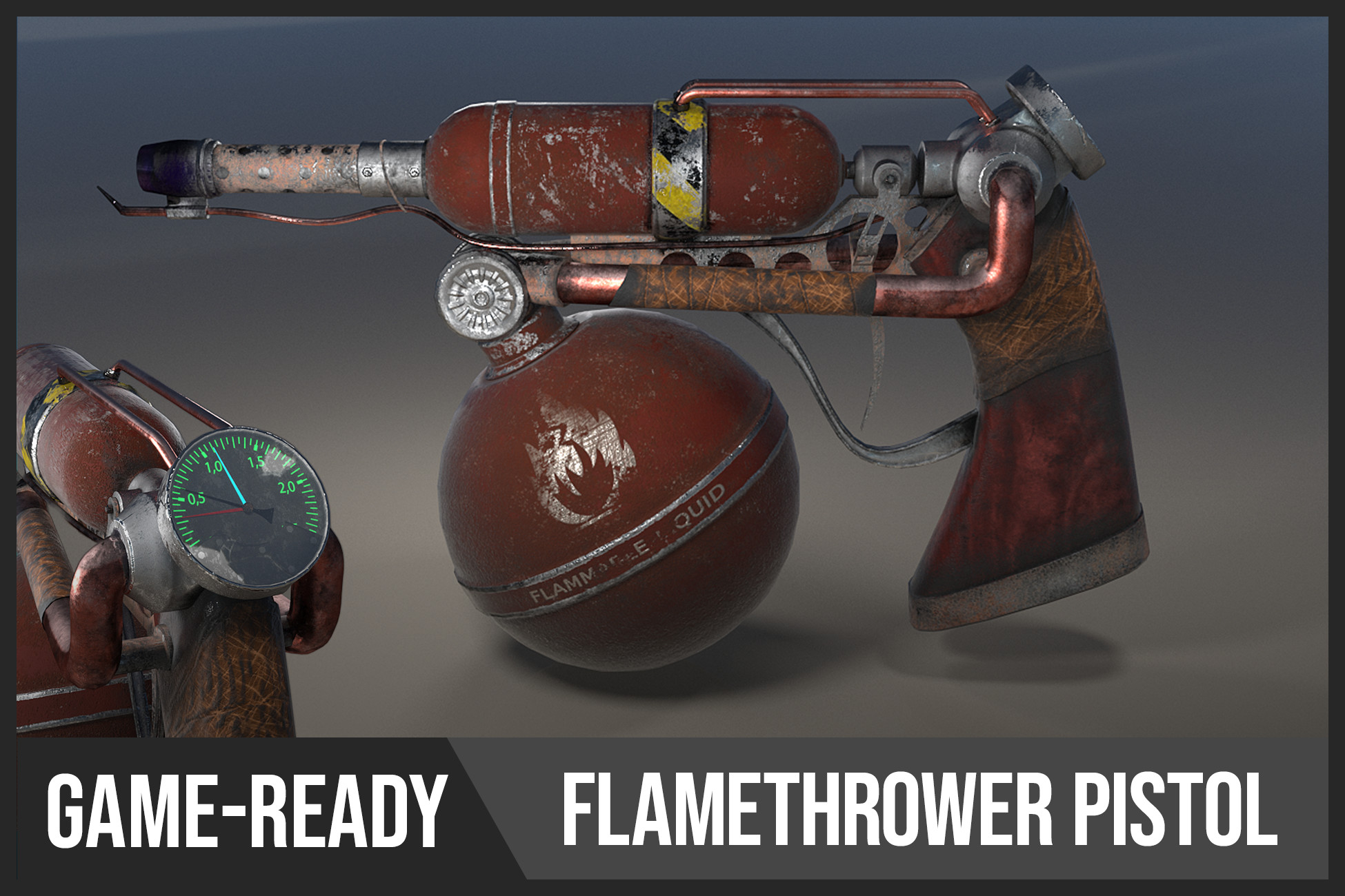 Flamethrower Pistol | 3D Guns | Unity Asset Store