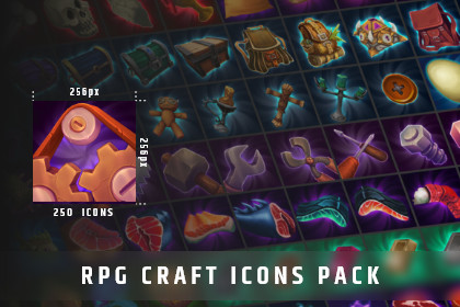 RPG Craft Icons Pack | Unity AssetStore Price down information