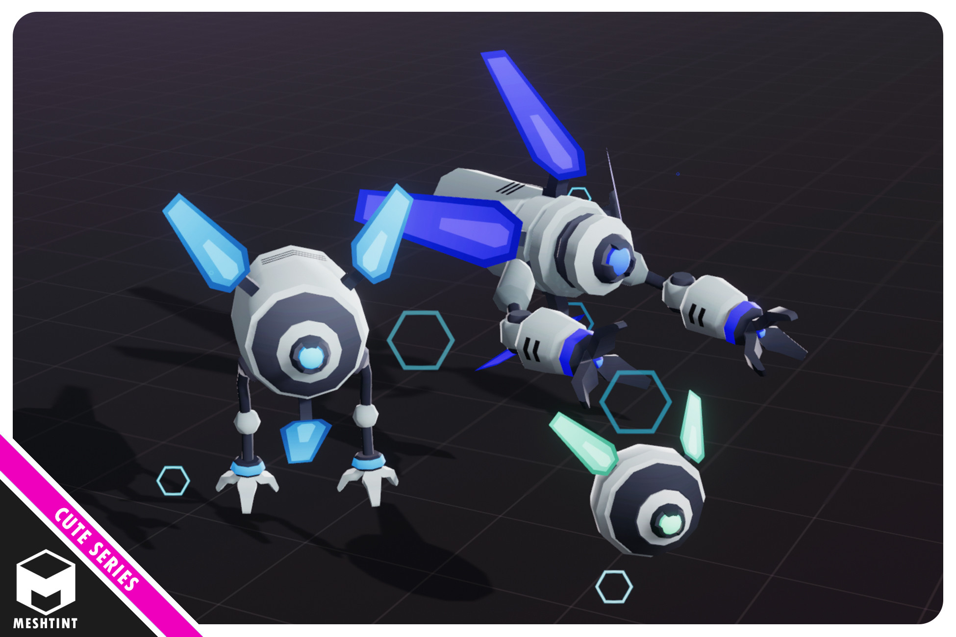 Grid Bot Nexus Robot Evolution Pack Cute Series | 3D Robots | Unity ...