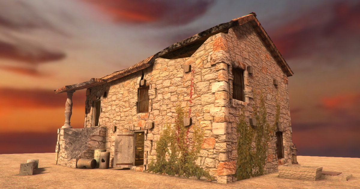 Stone House With Interior | 3D Environments | Unity Asset Store