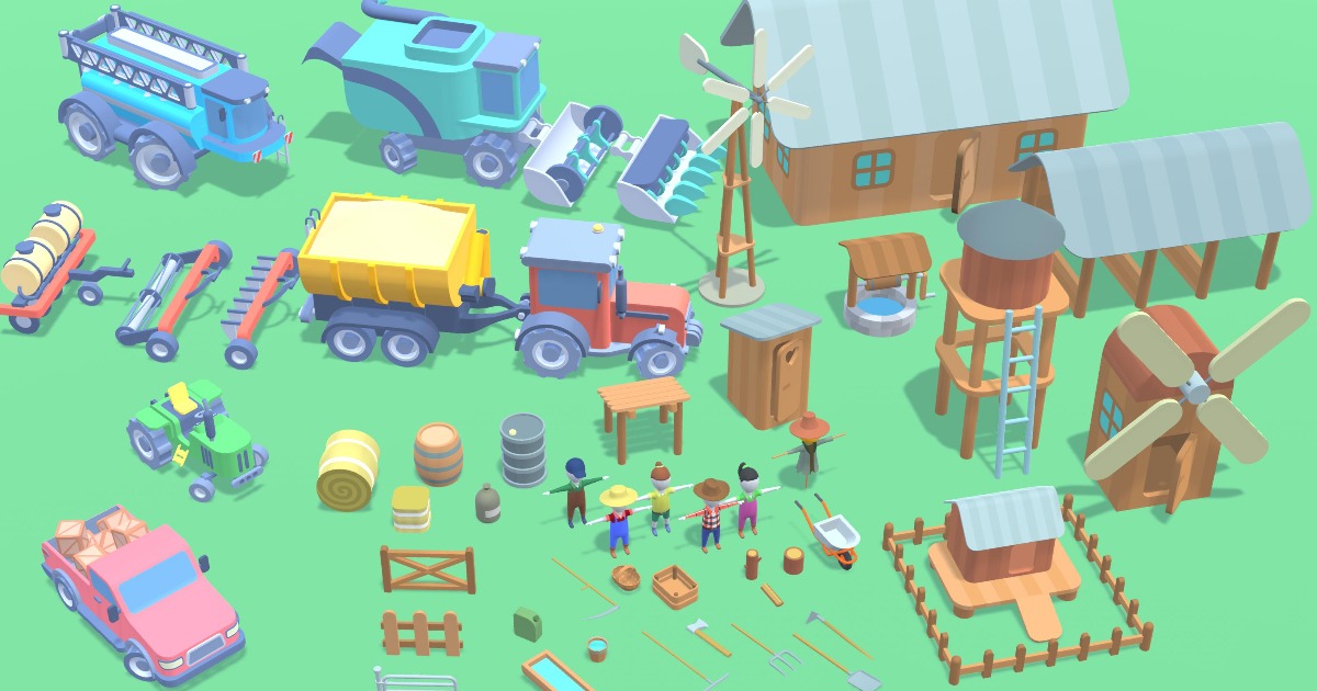Hyper Casual Farming | 3D Characters | Unity Asset Store