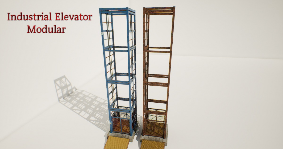 Industrial Elevator Modular | 3D Industrial | Unity Asset Store