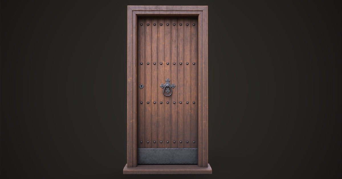 Wooden old front door | 3D Exterior | Unity Asset Store