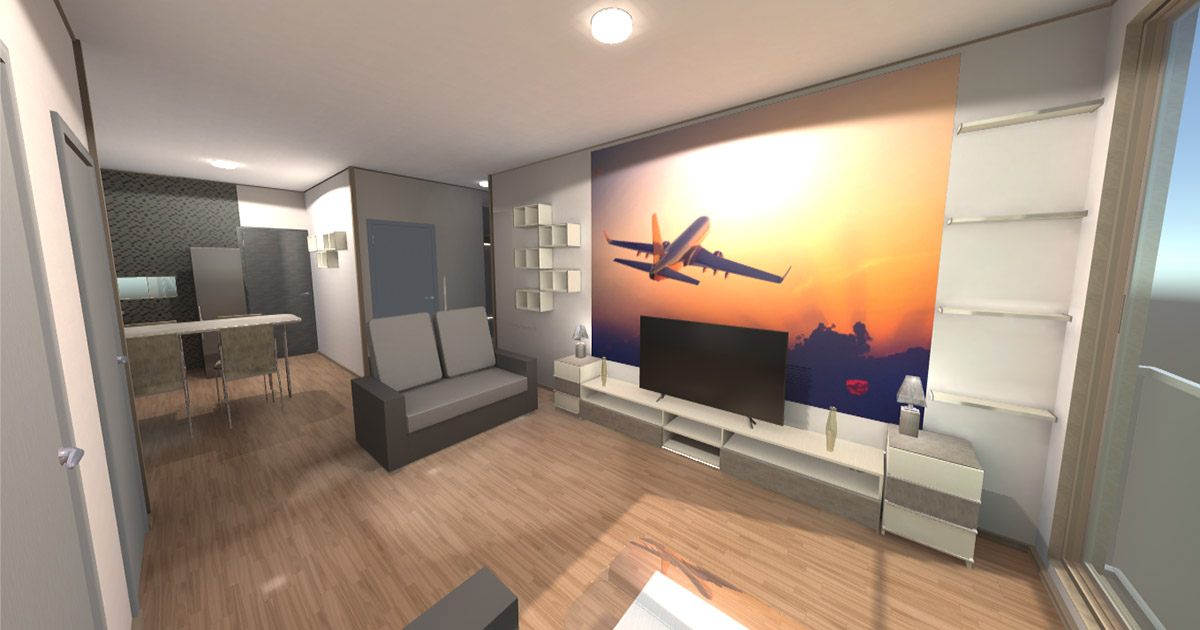 Simple modern apartments | 3D Interior | Unity Asset Store