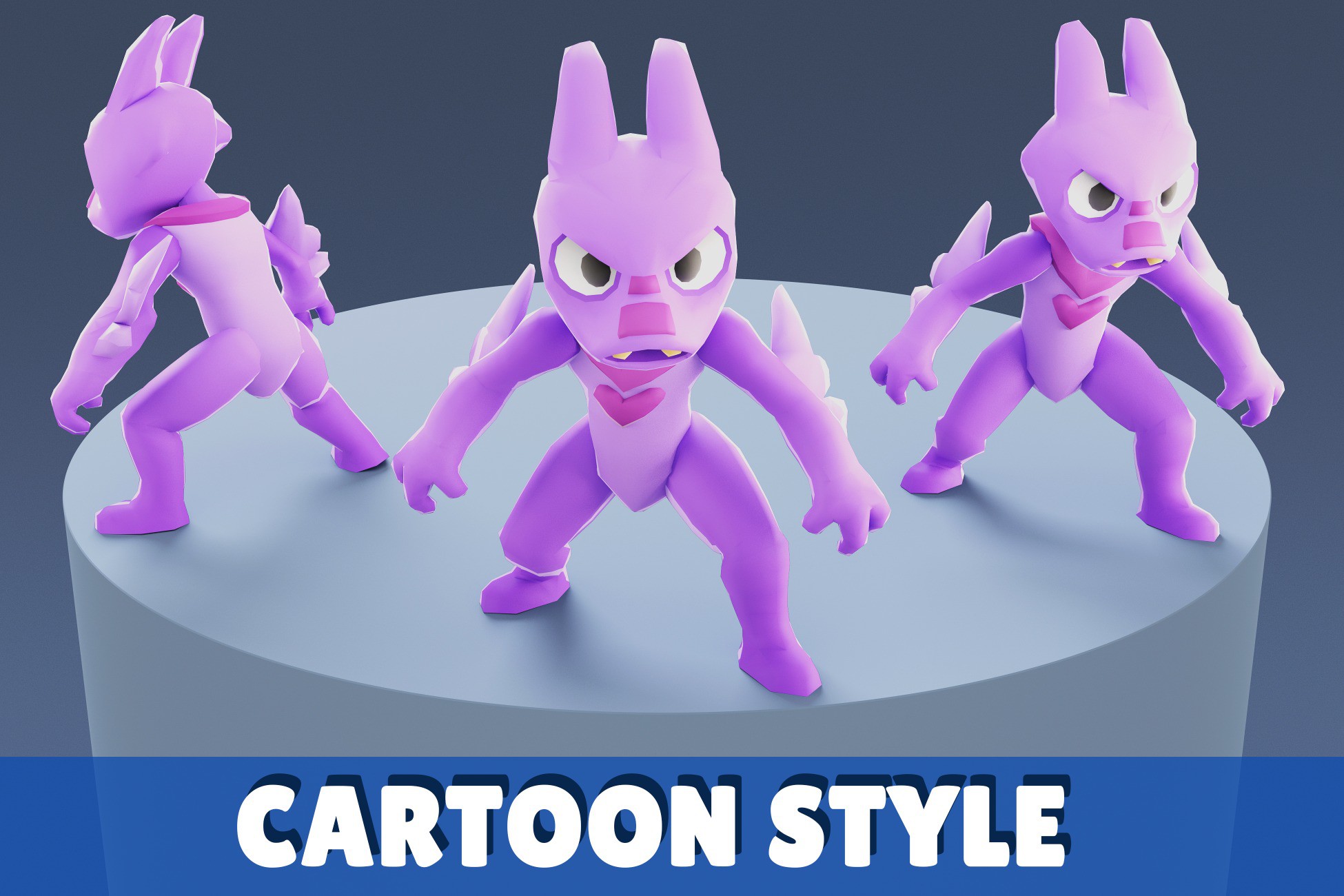 Cartoon Characters - Medium Fury Warrior | 3D Creatures | Unity Asset Store