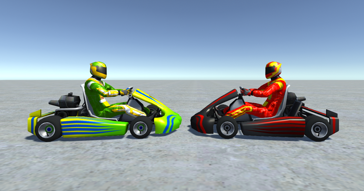2 Low Poly Karts With Player Pack 16 | 3D Land | Unity Asset Store