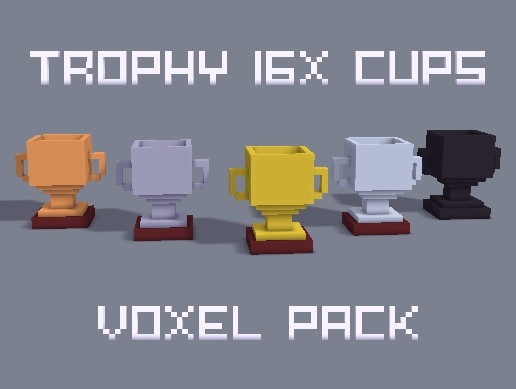 Trophy 16x Cups Voxel Pack | 3D Props | Unity Asset Store