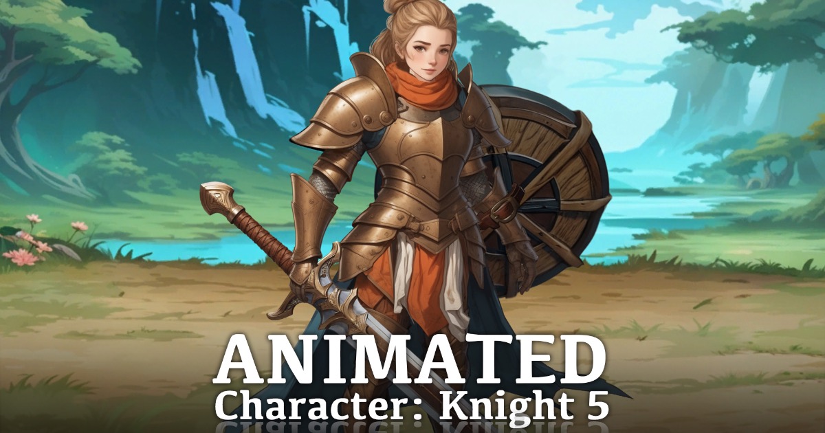 Animated 2D Character - Knight 5 (Spine) | 2D Characters | Unity Asset ...