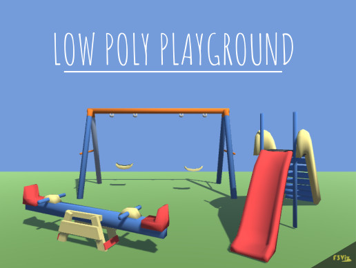 Low Poly Cute Playground Pack | 3D 环境 | Unity Asset Store