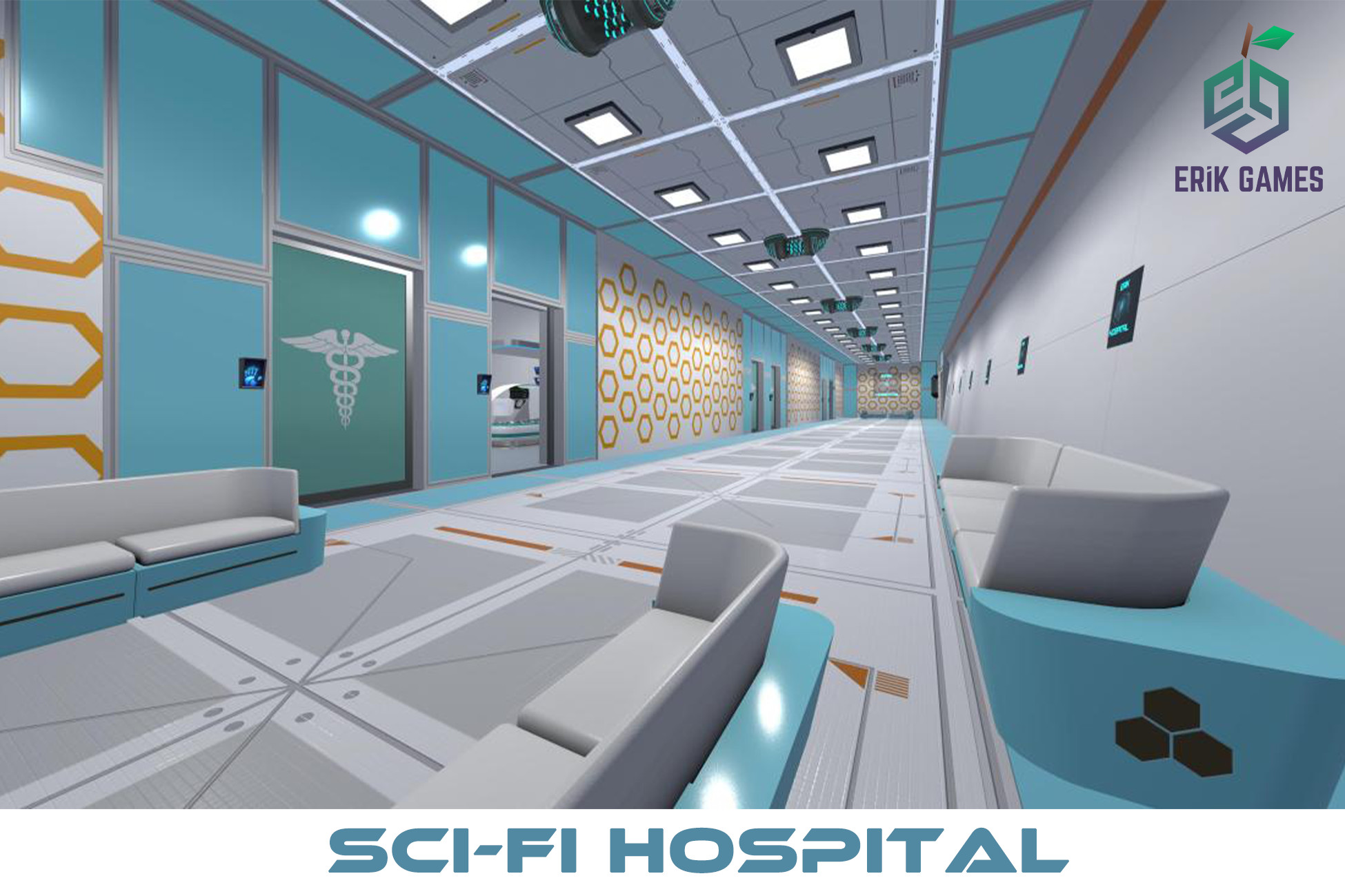 MODULAR FUTURISTIC SCI-FI HOSPITAL | 3D Industrial | Unity Asset Store