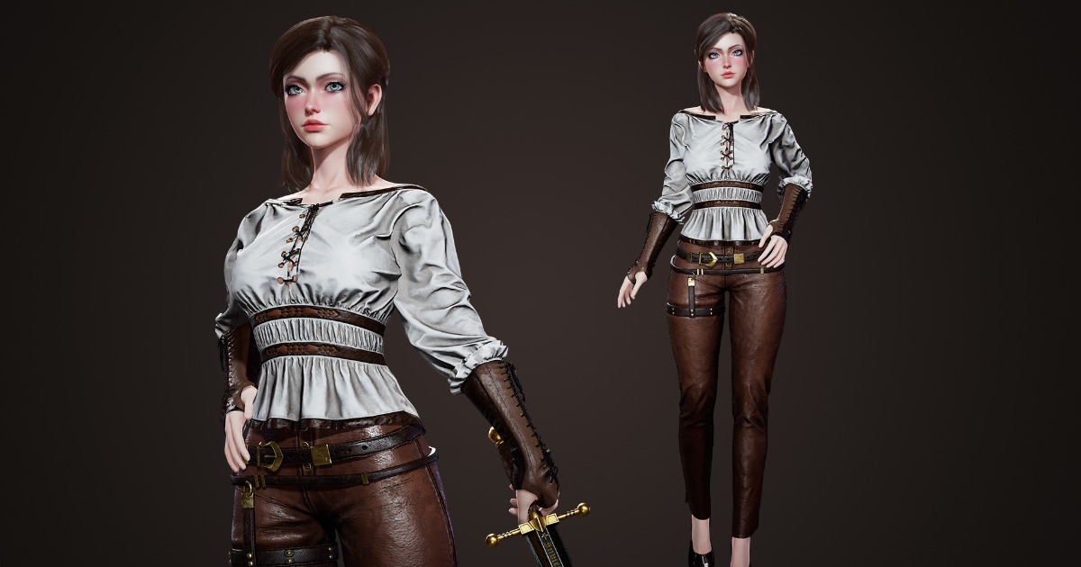 Medieval Girl Modular | Characters | Unity Asset Store