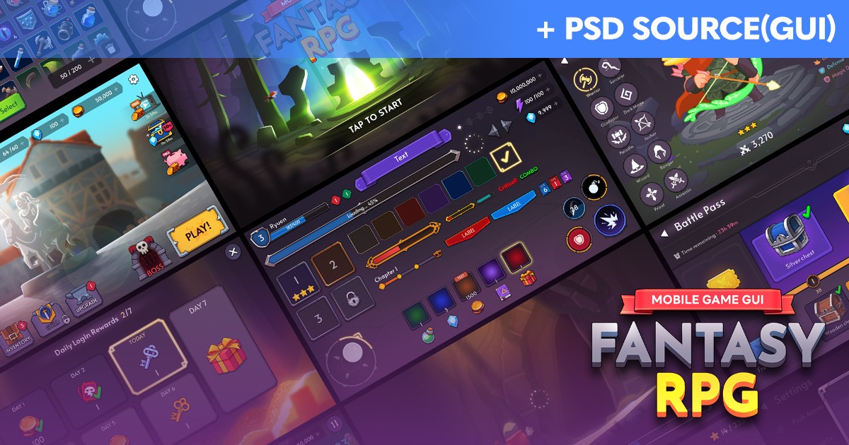GUI Pro - Fantasy RPG(+PSD) | 2D GUI | Unity Asset Store