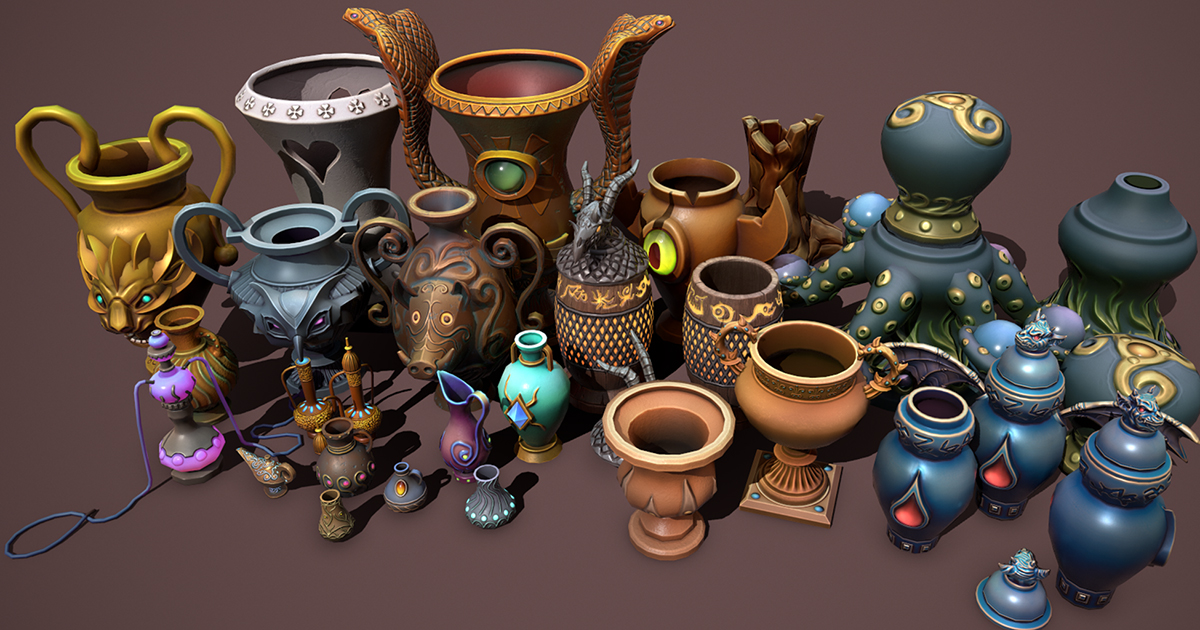 fantasy pots | 3D Props | Unity Asset Store