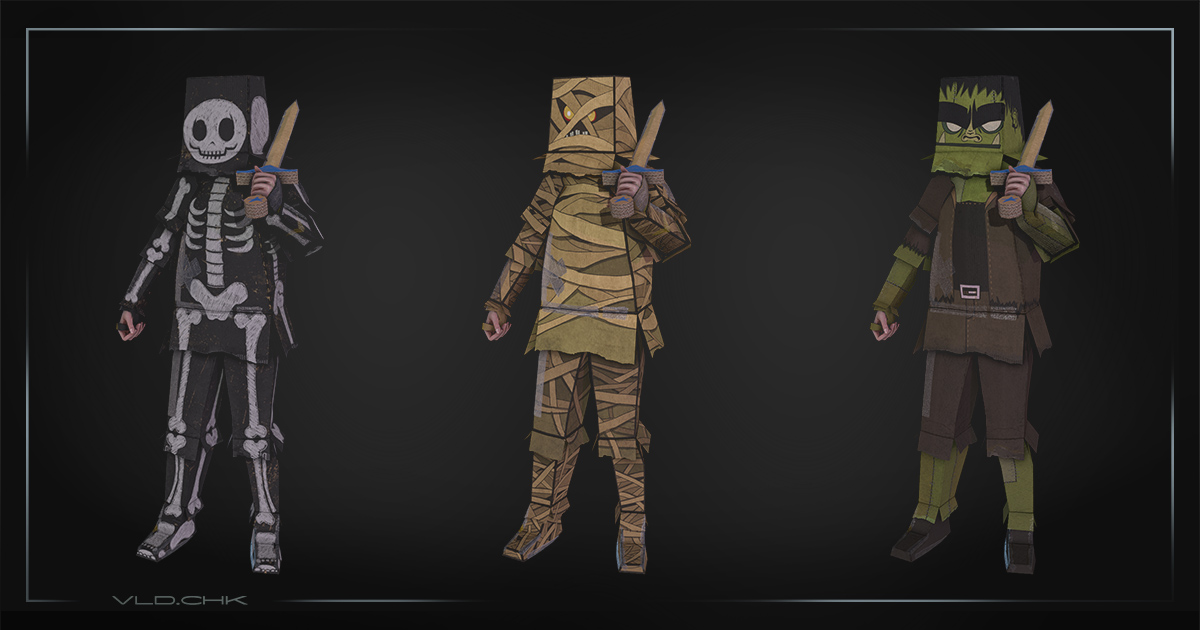 Cardboard Boy Skin Pack | 캐릭터 | Unity Asset Store