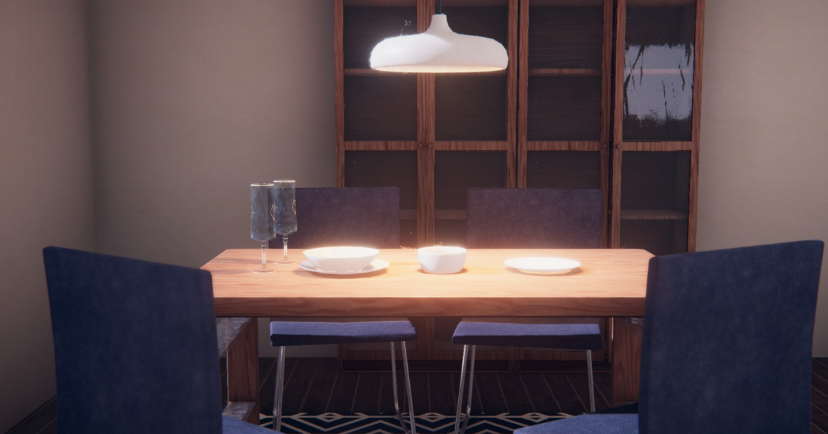 Modern Dining Set Vol.1 | 3D Furniture | Unity Asset Store