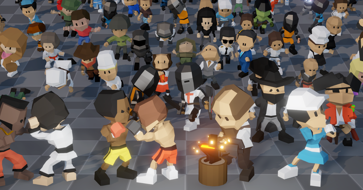 Crispoly Characters Mini - Low Poly Characters & Animations | 3D ...