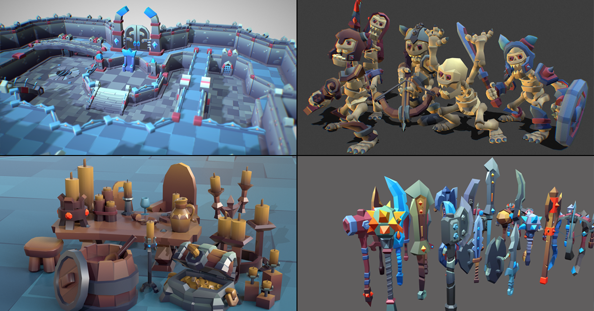 Catacomb BUNDLE - Brave Series | 3D ダンジョン | Unity Asset Store