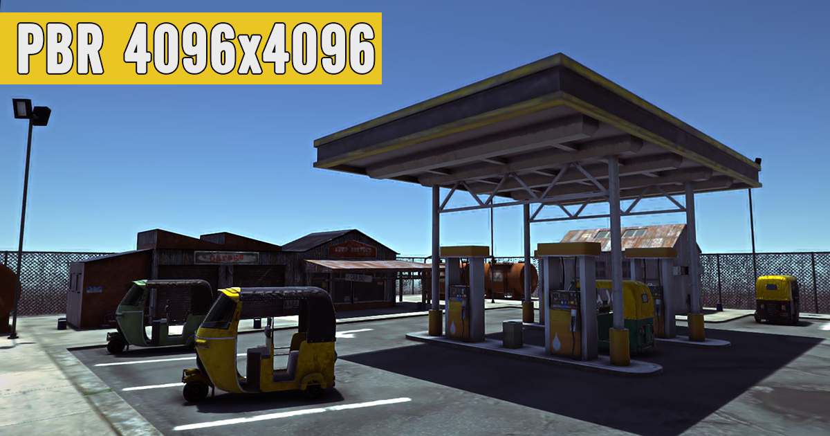 Suburban Gas Station | 3D Urban | Unity Asset Store