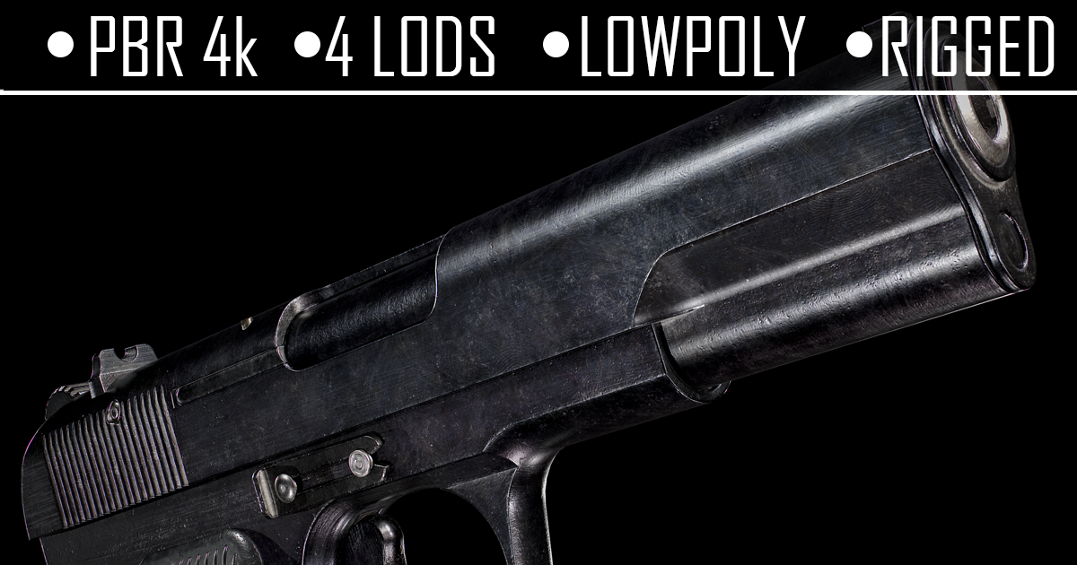 TT - Tula Tokarev Pistol HQ | 3D Guns | Unity Asset Store