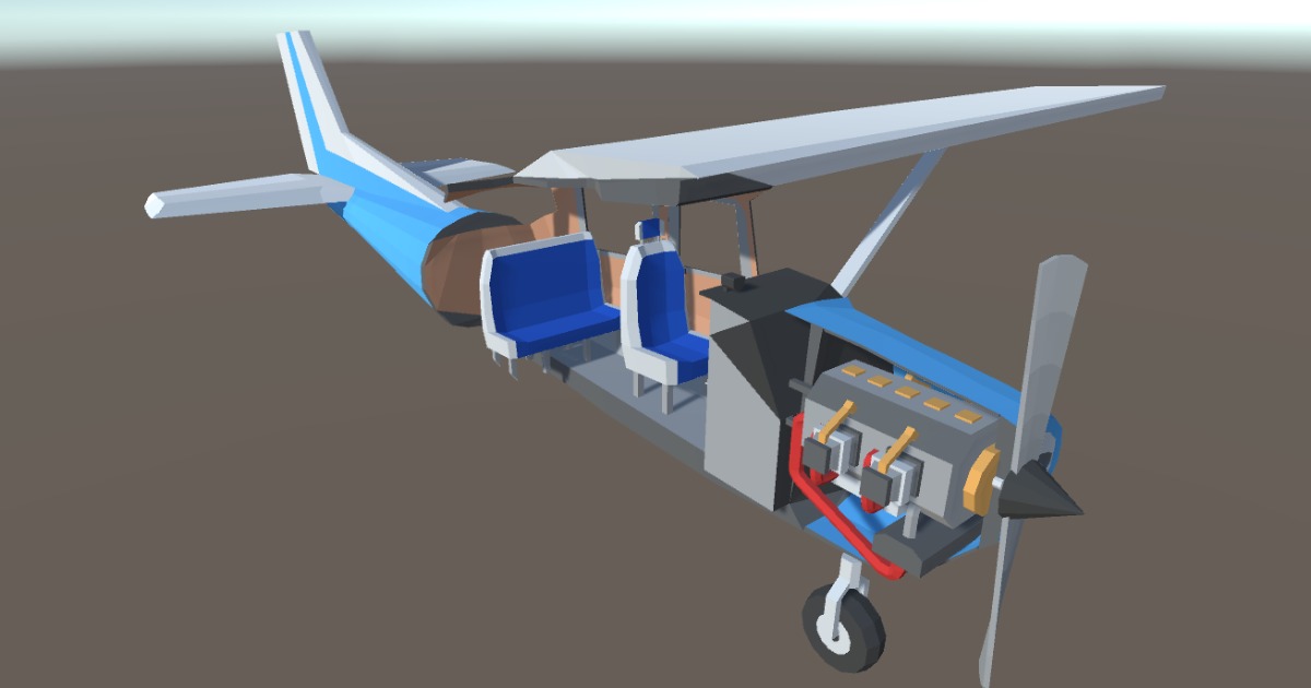 Sky Sparrow - Destructible - Full Interior - airplane | 3D Air | Unity Asset Store