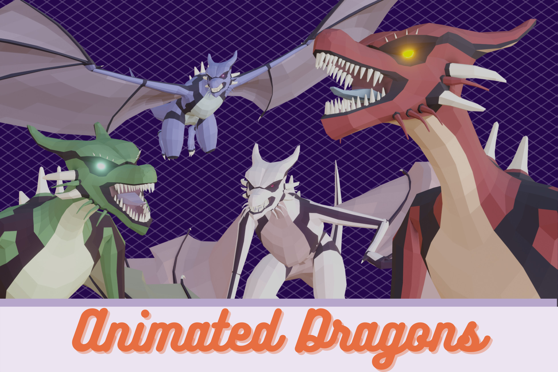 Low Poly Animated Dragons | 3D Creatures | Unity Asset Store