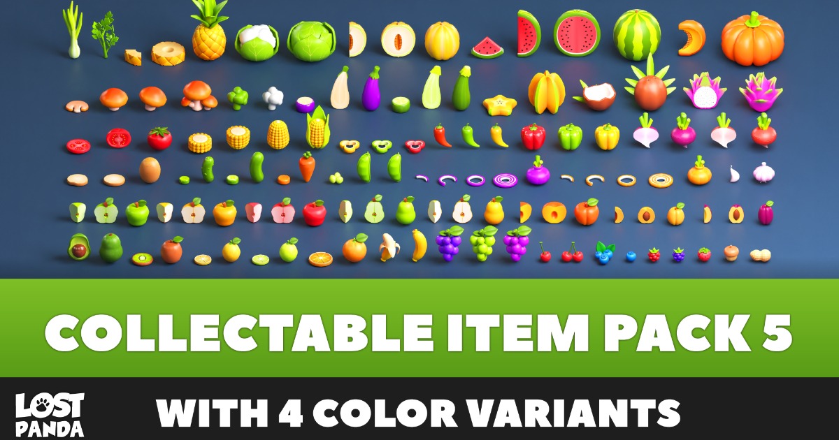 Low Poly Cartoon Item Pack 5 - 3D | 3D Food | Unity Asset Store