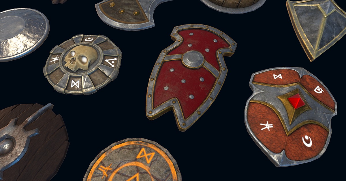 Fantasy Medieval Shields | Props | Unity Asset Store
