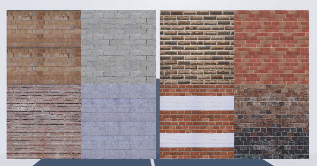 Brick textures Pack 3 | 2D Brick | Unity Asset Store