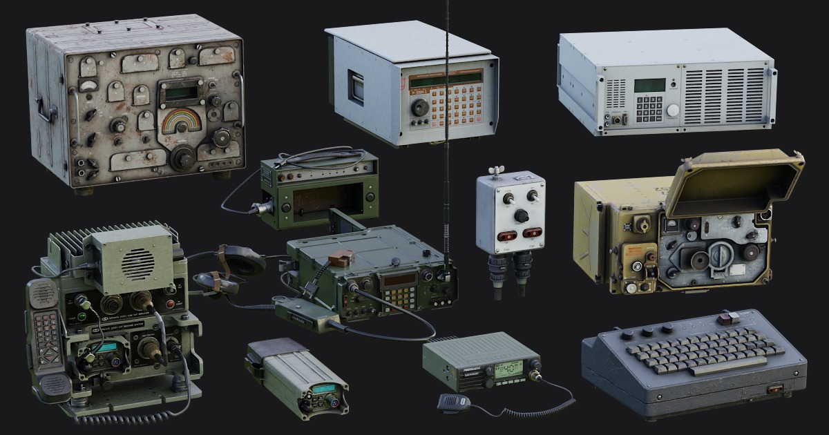 13 Radiostations Military Pack | 3D Electronics | Unity Asset Store